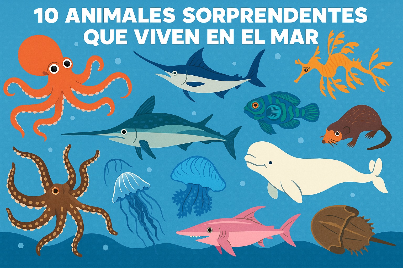 10 animales sorprendentes que viven en el mar - 600 preguntas y pico